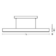 AFX Indra 44'' LED Linear Pendant Satin Brass - Walmart.com