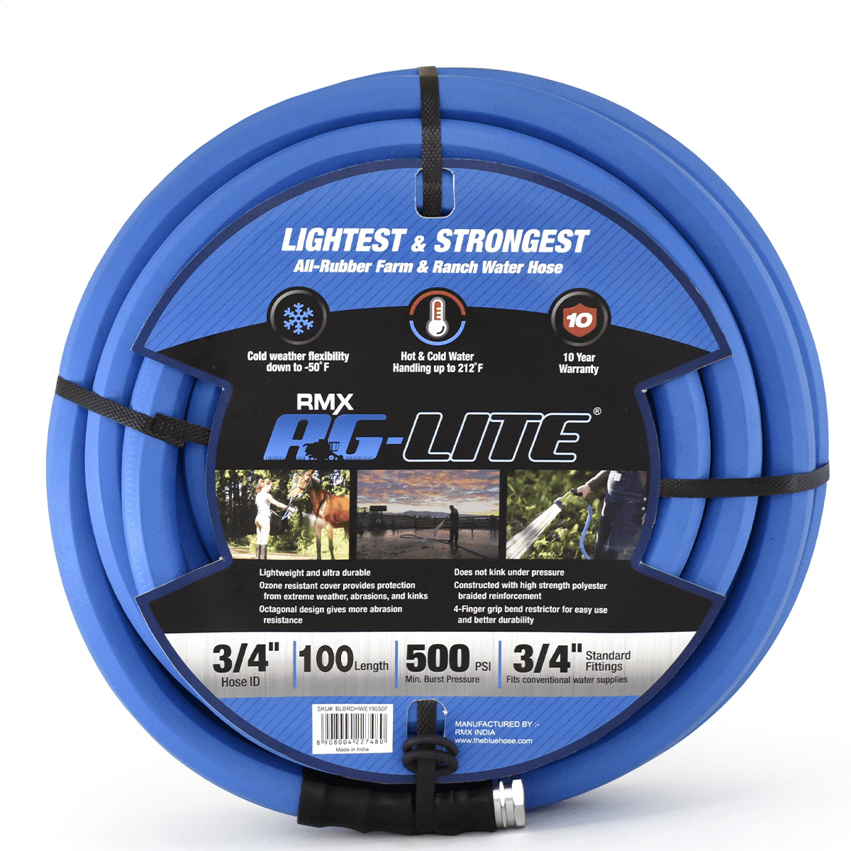 Free Shipping! AG-LITE BSAL34100 3/4" x 100' Hot/Cold Water Rubber ...