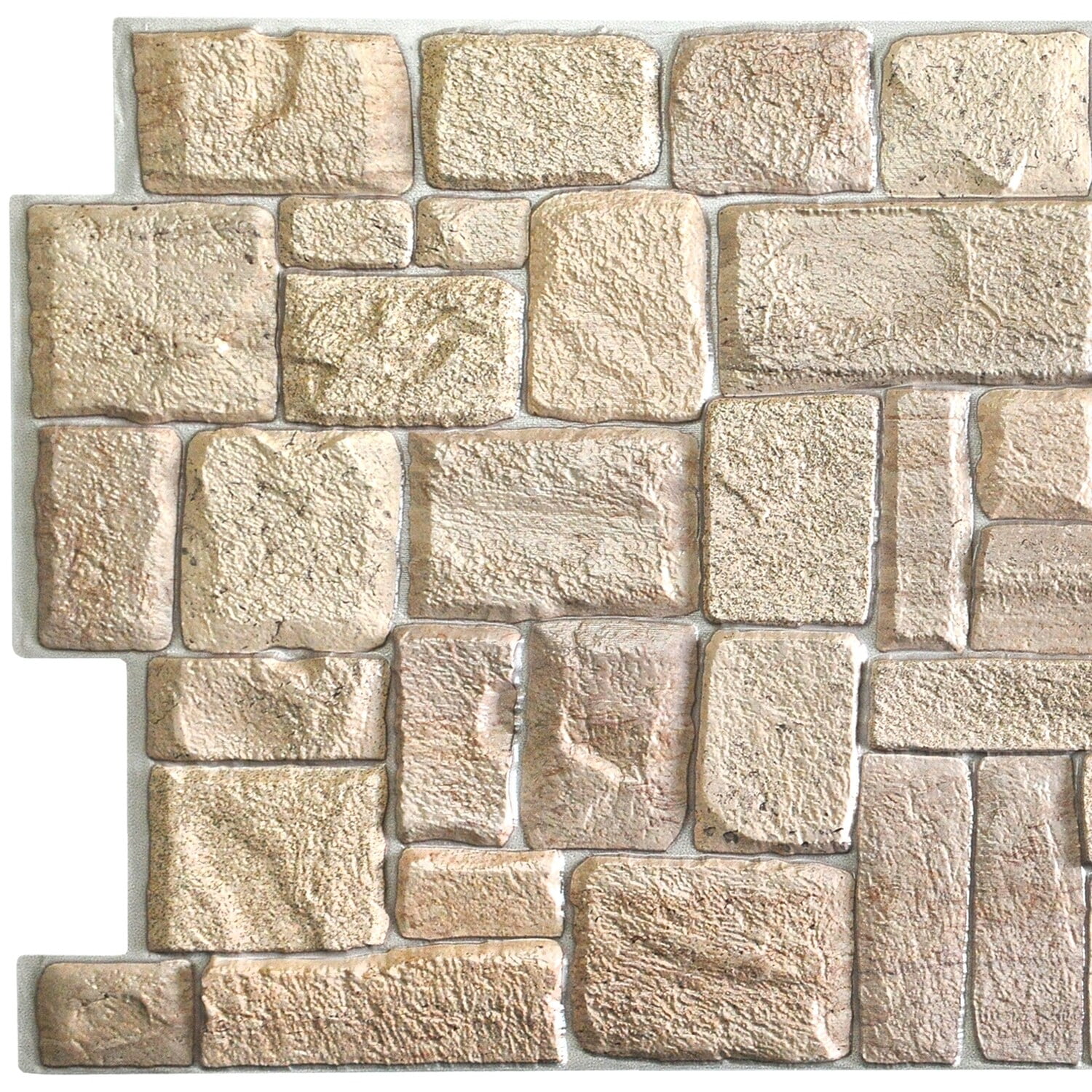 AG Trade Dundee Deco Beige Limestone PVC 3D Wall Panels, Decorative ...
