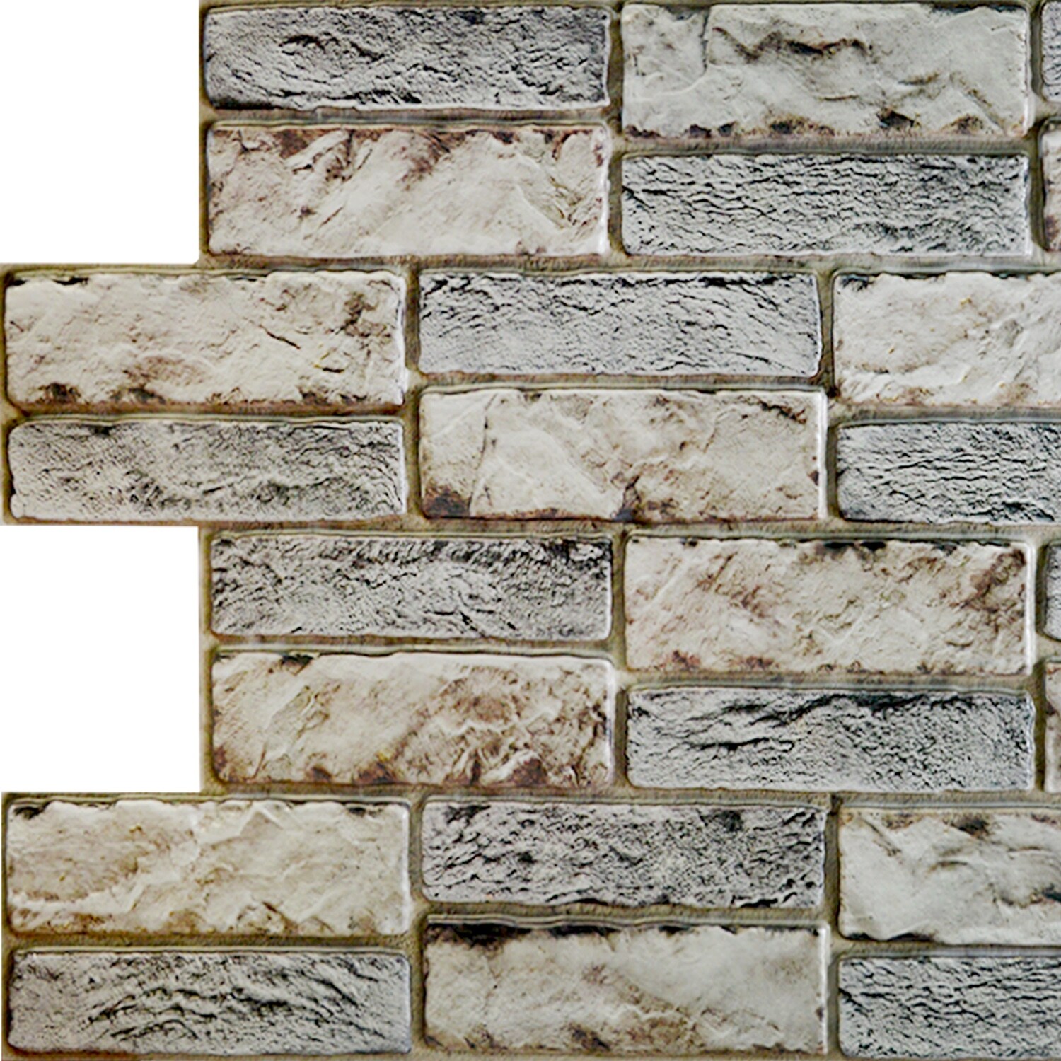 AG Trade Dundee Deco Dark Beige Grey Old Brick PVC 3D Wall Panels ...