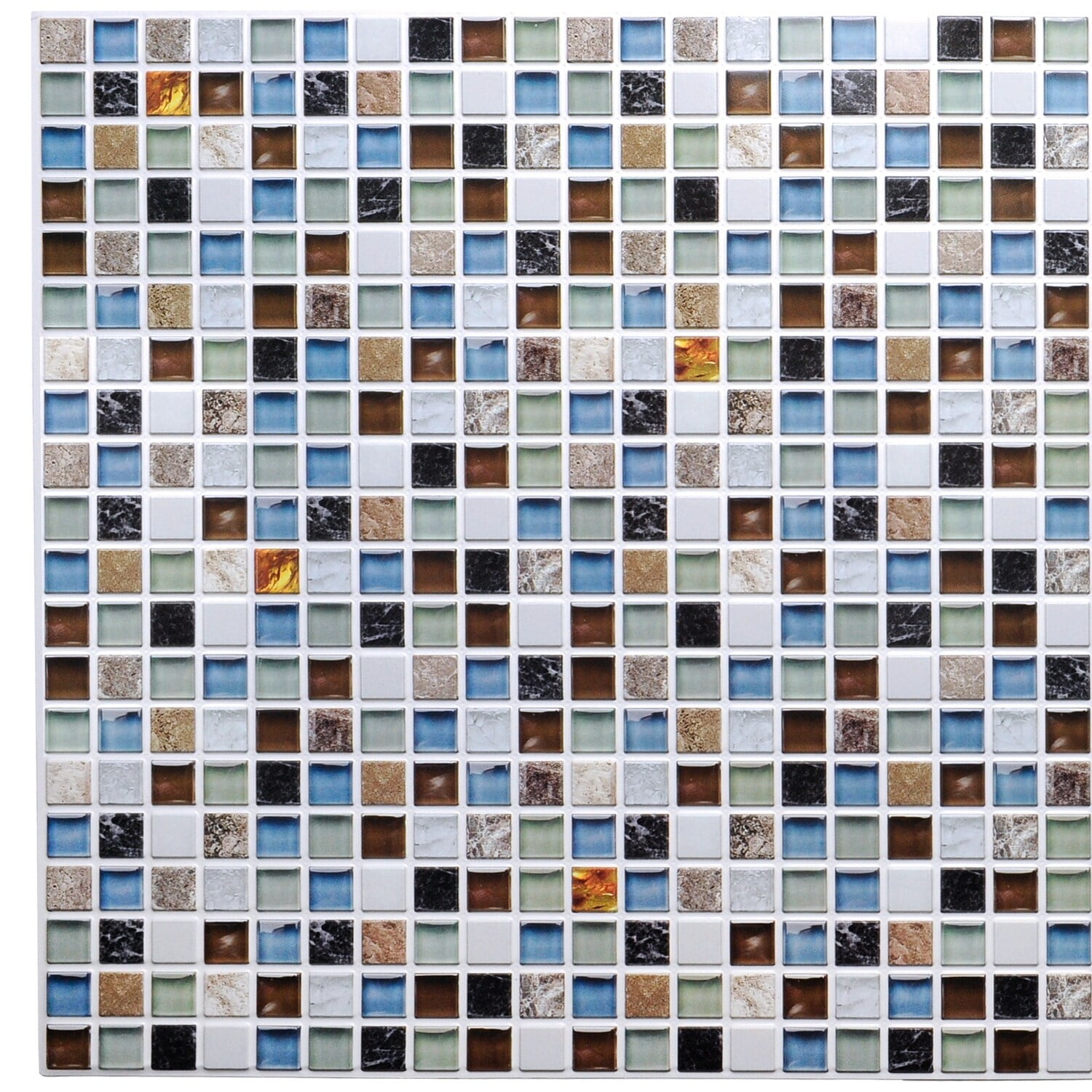 AG Trade Dundee Deco Glass Squares Mosaic PVC 3D Wall Panels ...