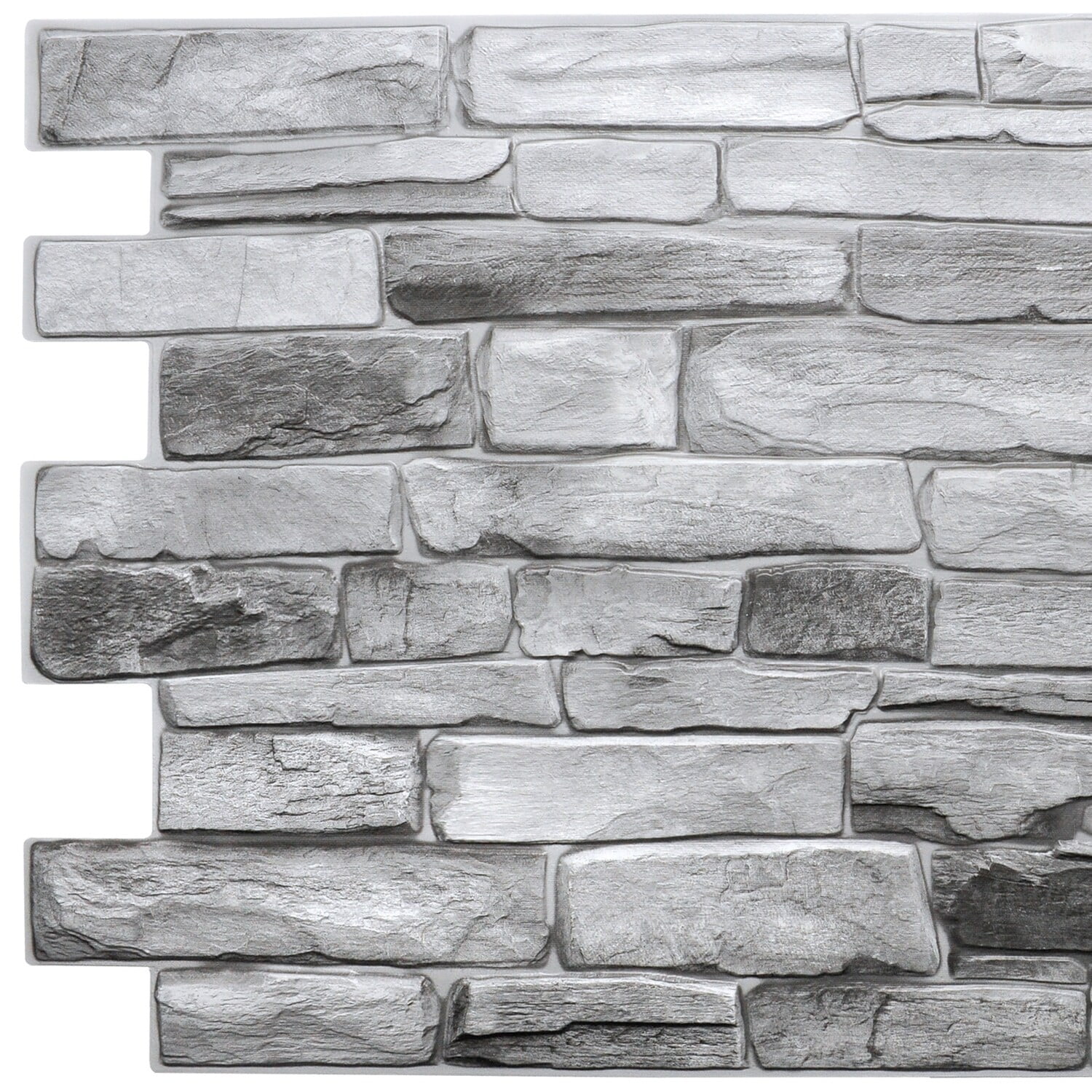 AG Trade Dundee Deco Grey Stone PVC 3D Wall Panels, Decorative Wall ...