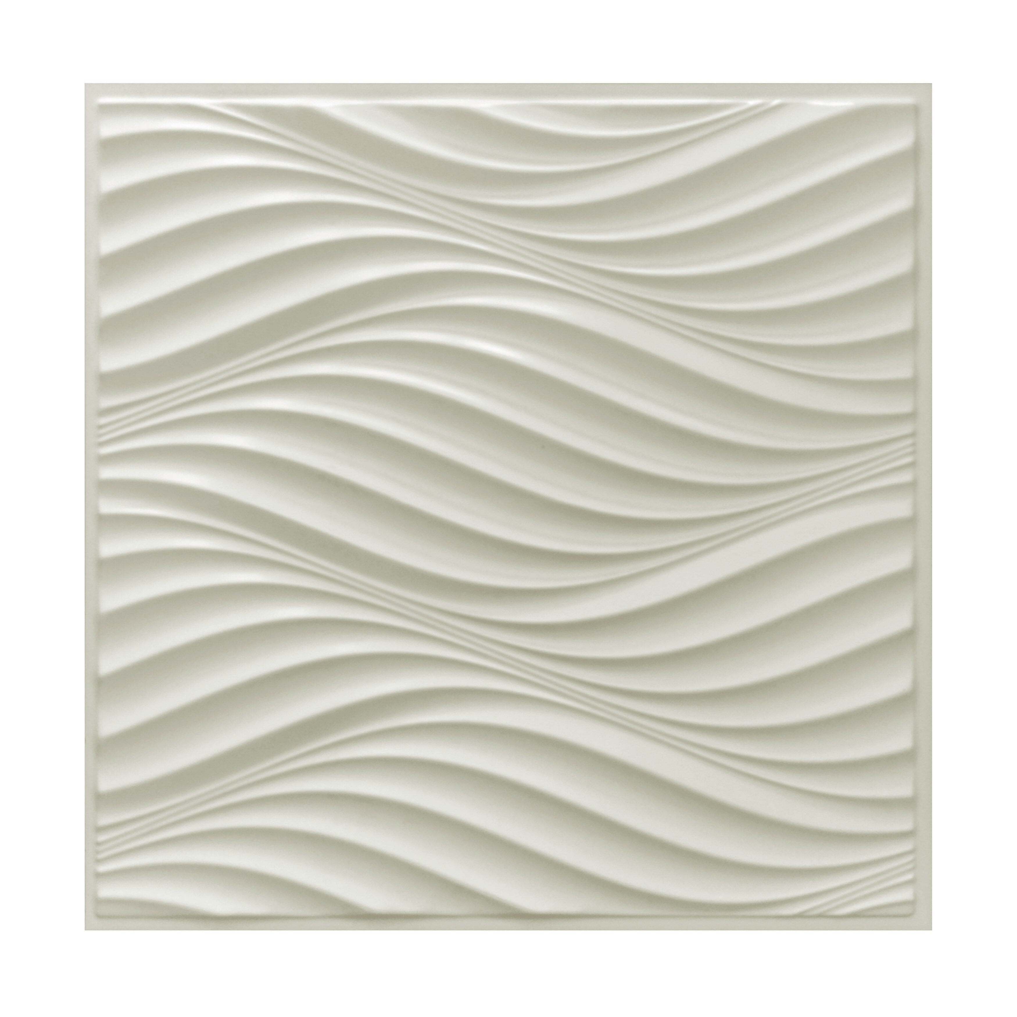 AG Trade Dundee Deco Off White Waves PVC 3D Wall Panels, Decorative ...