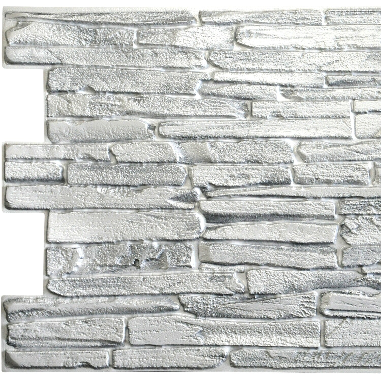 AG Trade Dundee Deco White Flagstone PVC 3D Wall Panels, Decorative ...