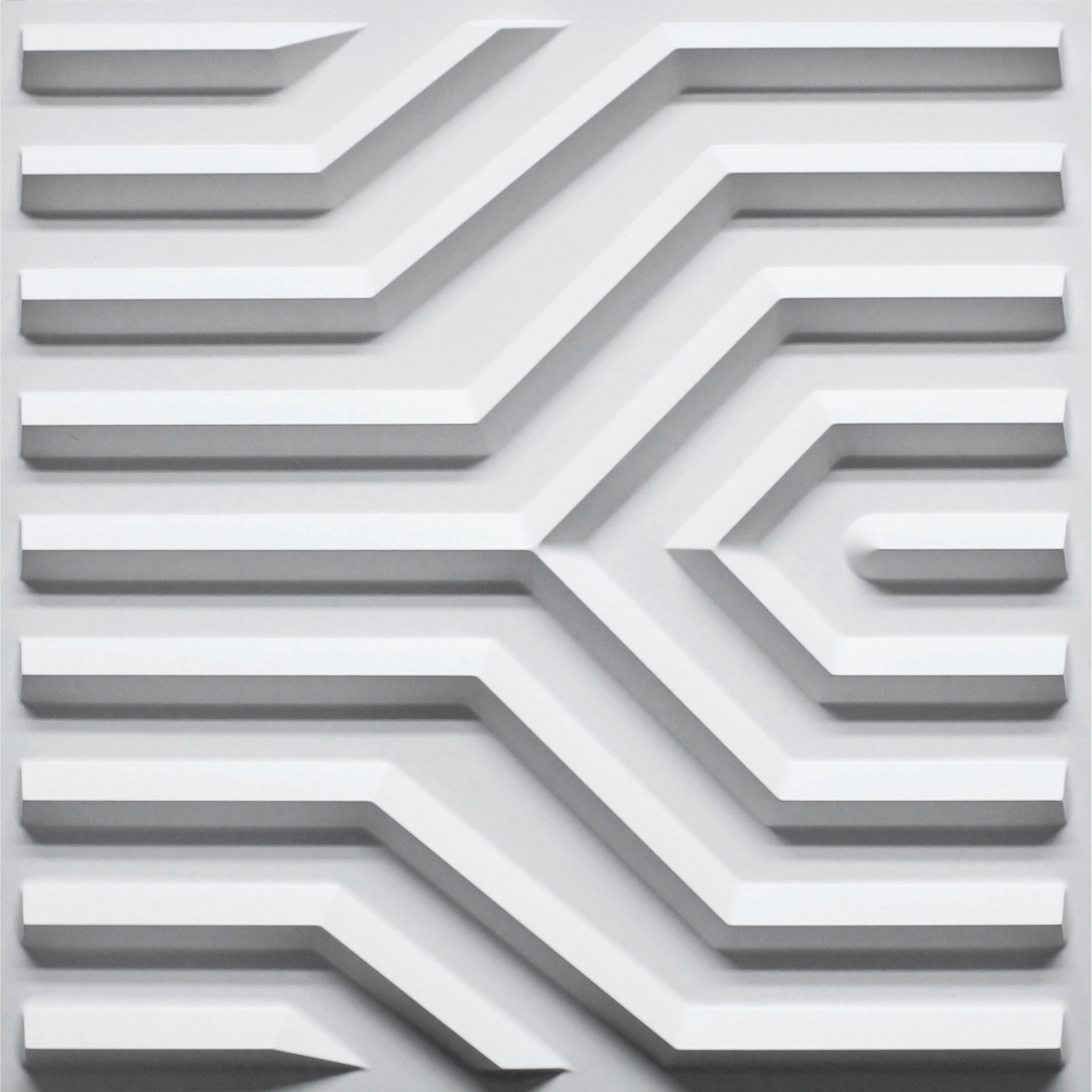 AG Trade Dundee Deco White Stripes PVC 3D Wall Panels, Decorative Wall ...