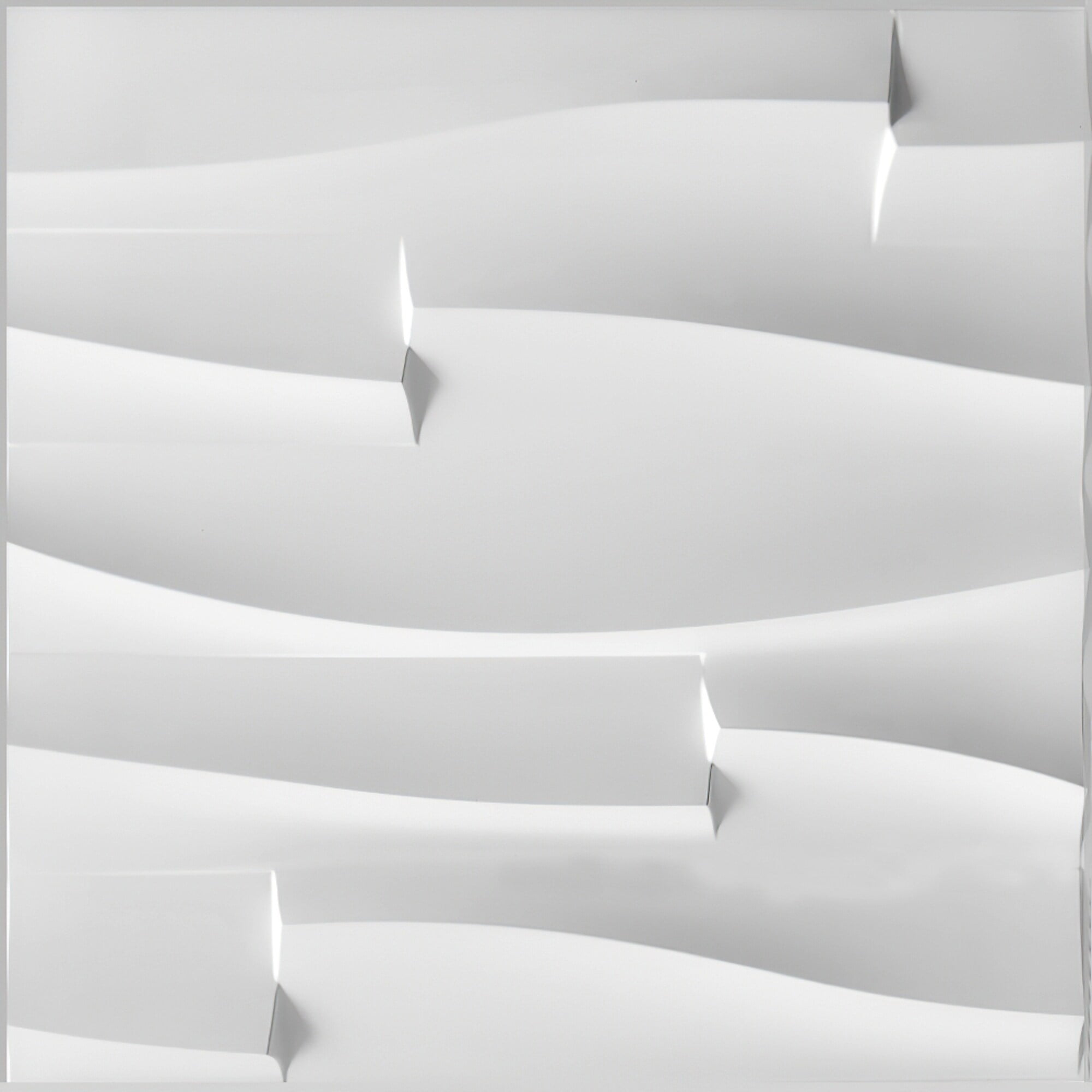AG Trade Dundee Deco White Stripes PVC 3D Wall Panels, Decorative Wall ...