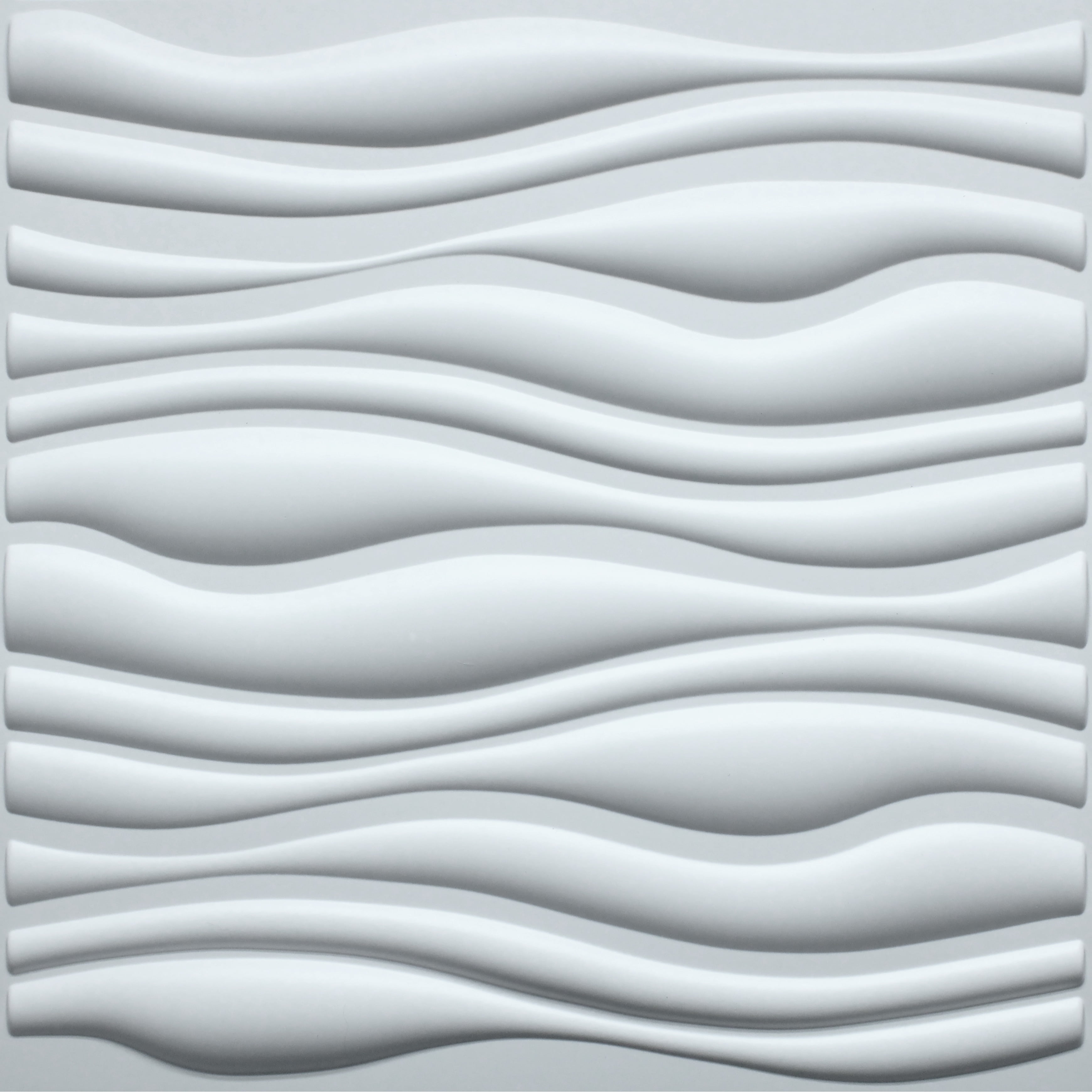 AG Trade Dundee Deco White Wave PVC 3D Wall Panels, Decorative Wall ...