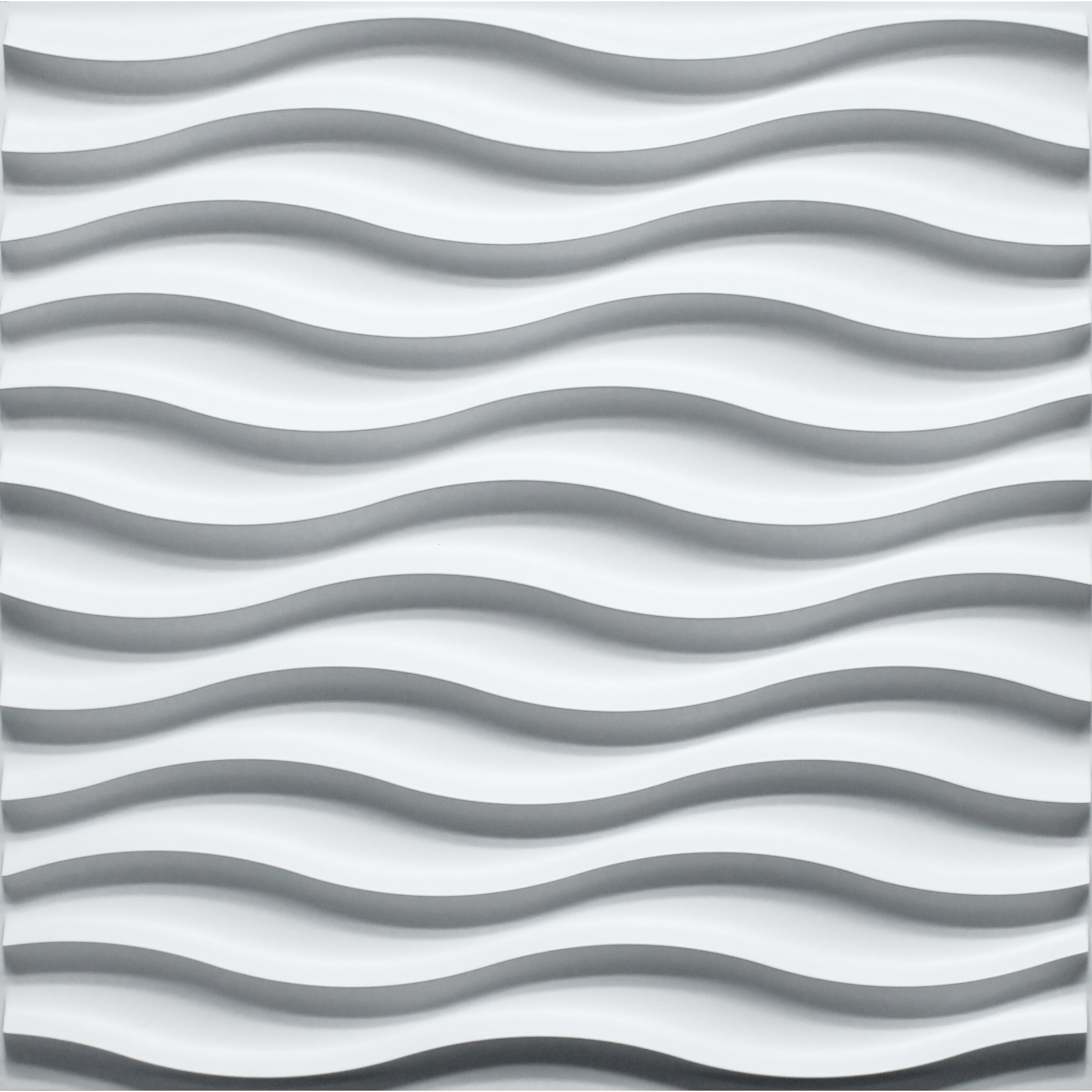 AG Trade Dundee Deco White Wave PVC 3D Wall Panels, Decorative Wall ...