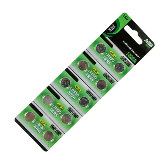 AG10 LR1130 Button Cell Batteries 1.55V Button Coin Reliable Power Coin ...