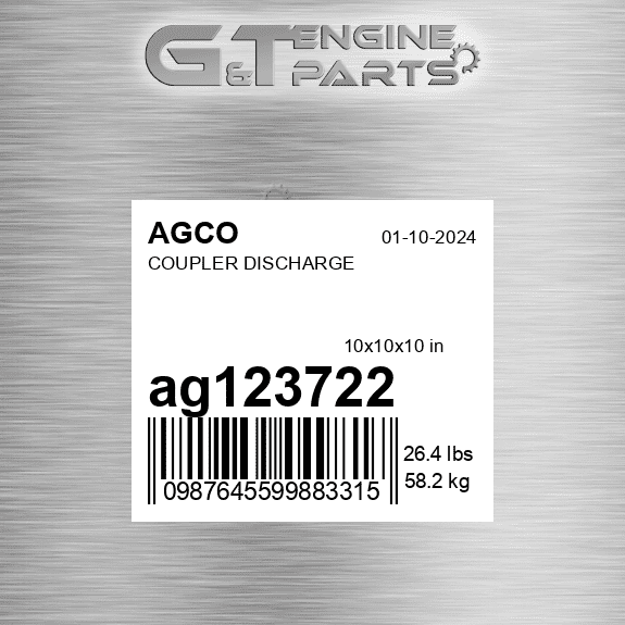 AG123722 COUPLER DISCHARGE fits AGCO (New OEM) - Walmart.com