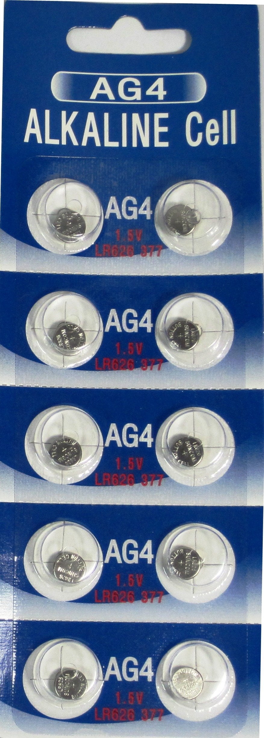AG4 LR626 377 SR66 1.5V Alkaline Button Cell Batteries 10 Pack for ...