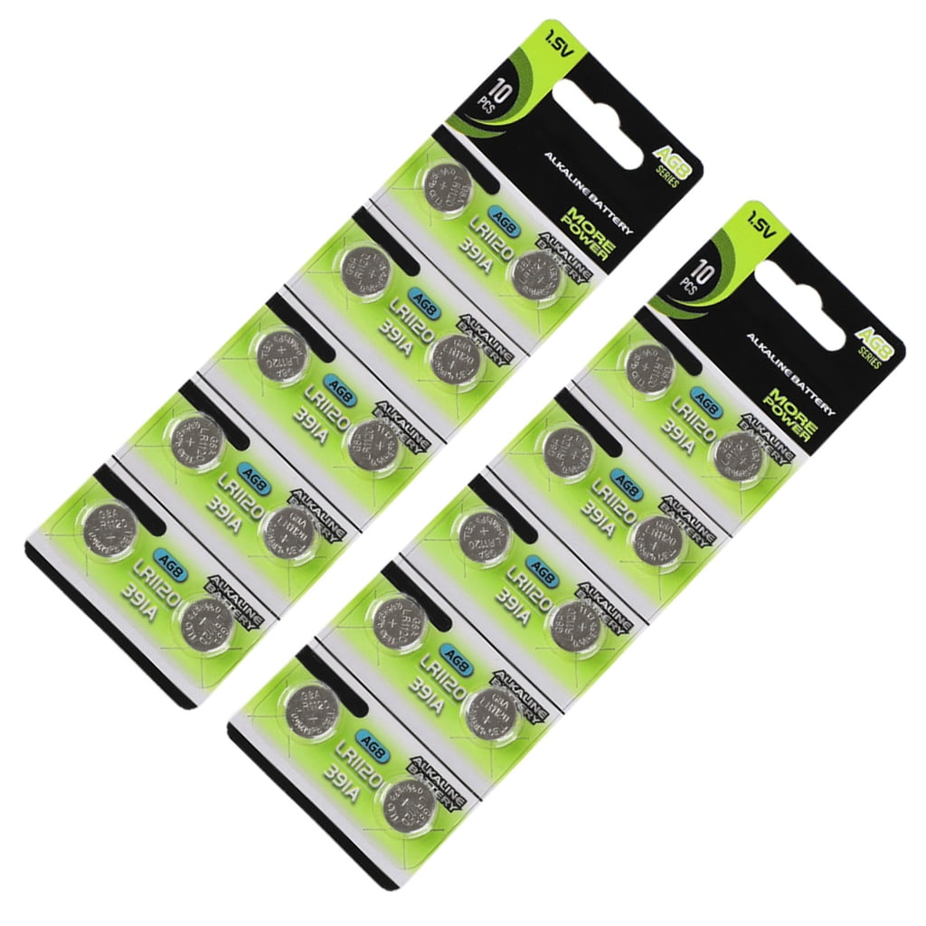 AG9 Alkaline Button Batteries 1.55V Coin Cell Batteries Pack of 10/20 ...