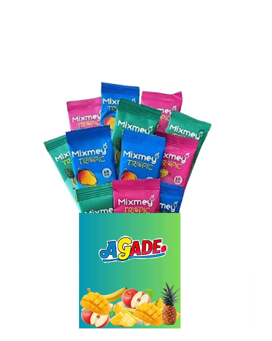 AGADE 100% Natural Tropical Fruit Bars - Healthy Snacks Gift Box (12 ...