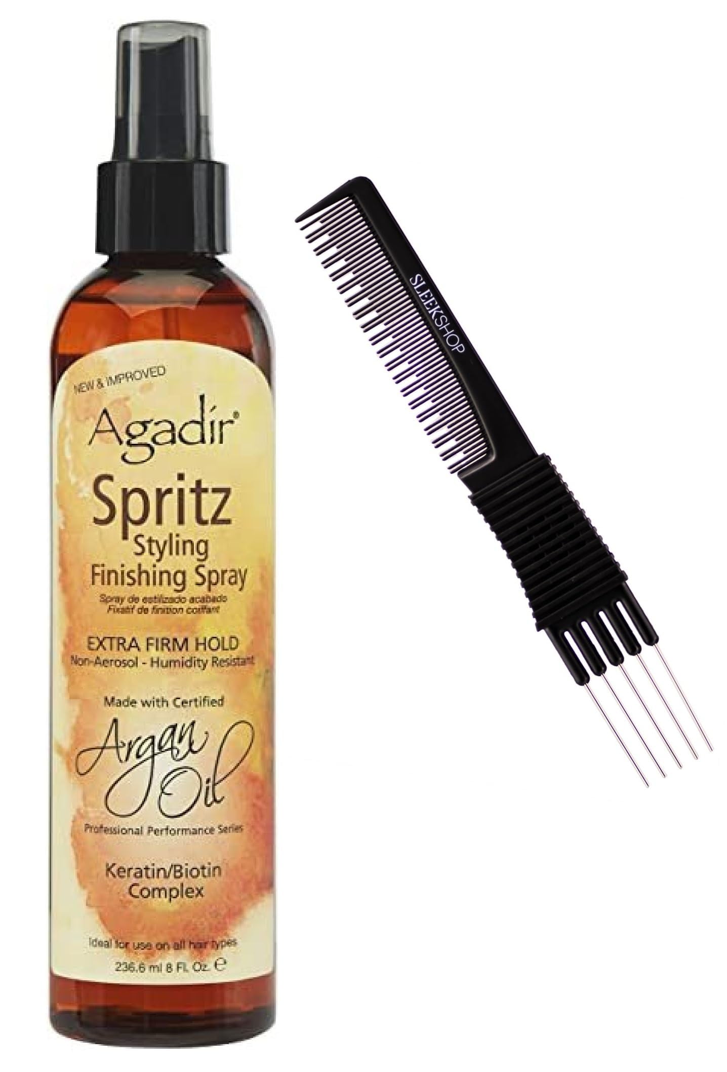 AGADIR Argan Oil SPRITZ Styling Finshing Spray, Hairspray Extra Firm ...