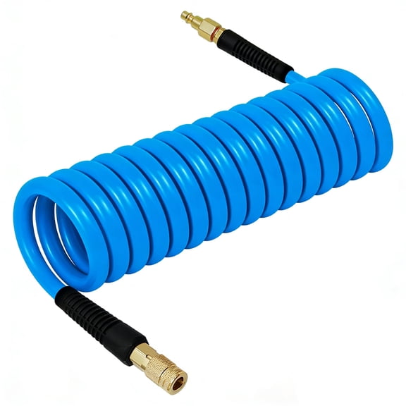 50 Foot Blue Recoil Coiled Air Hose - Walmart.com