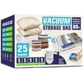 AGALI 25 Pack Vacuum Storage Bags with Electric Pump, Space Saver Bag ...