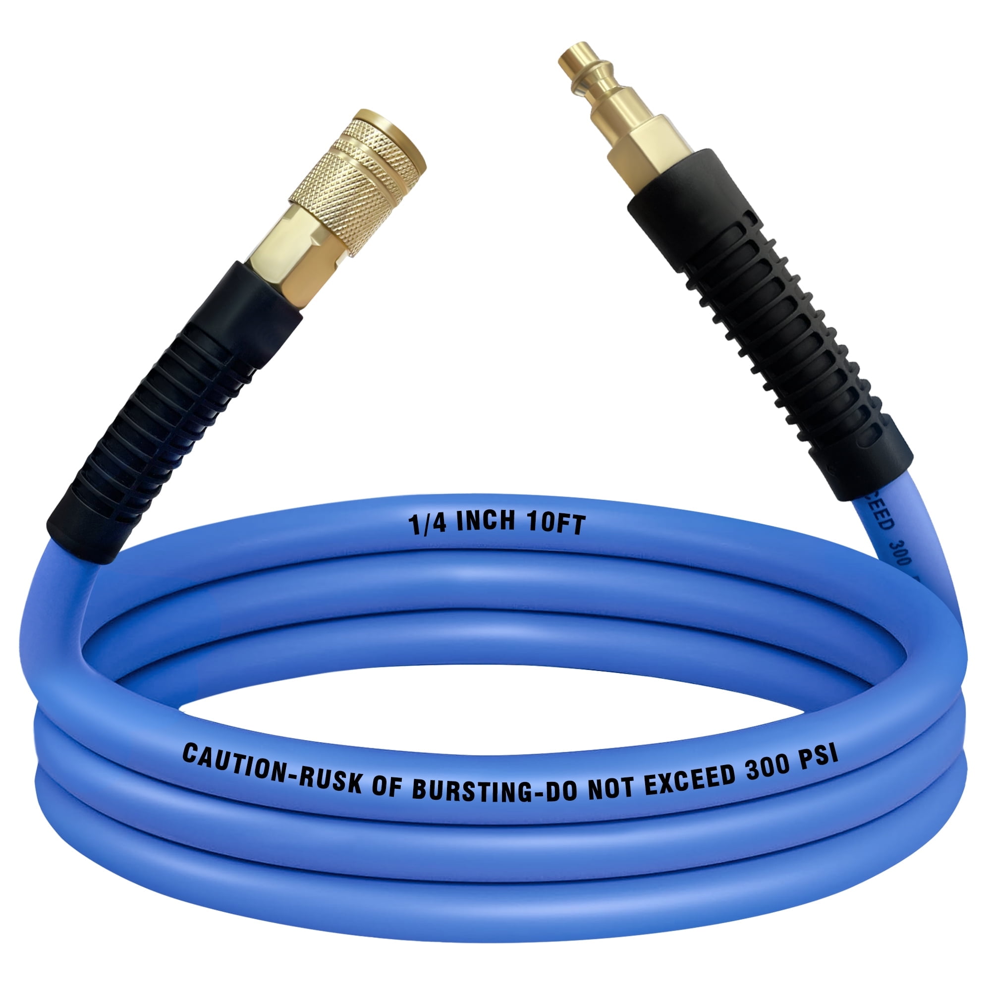 AGALI Air Compressor Hose 1/4 in x 10 ft, 300 PSI Heavy Duty Hybrid Air ...