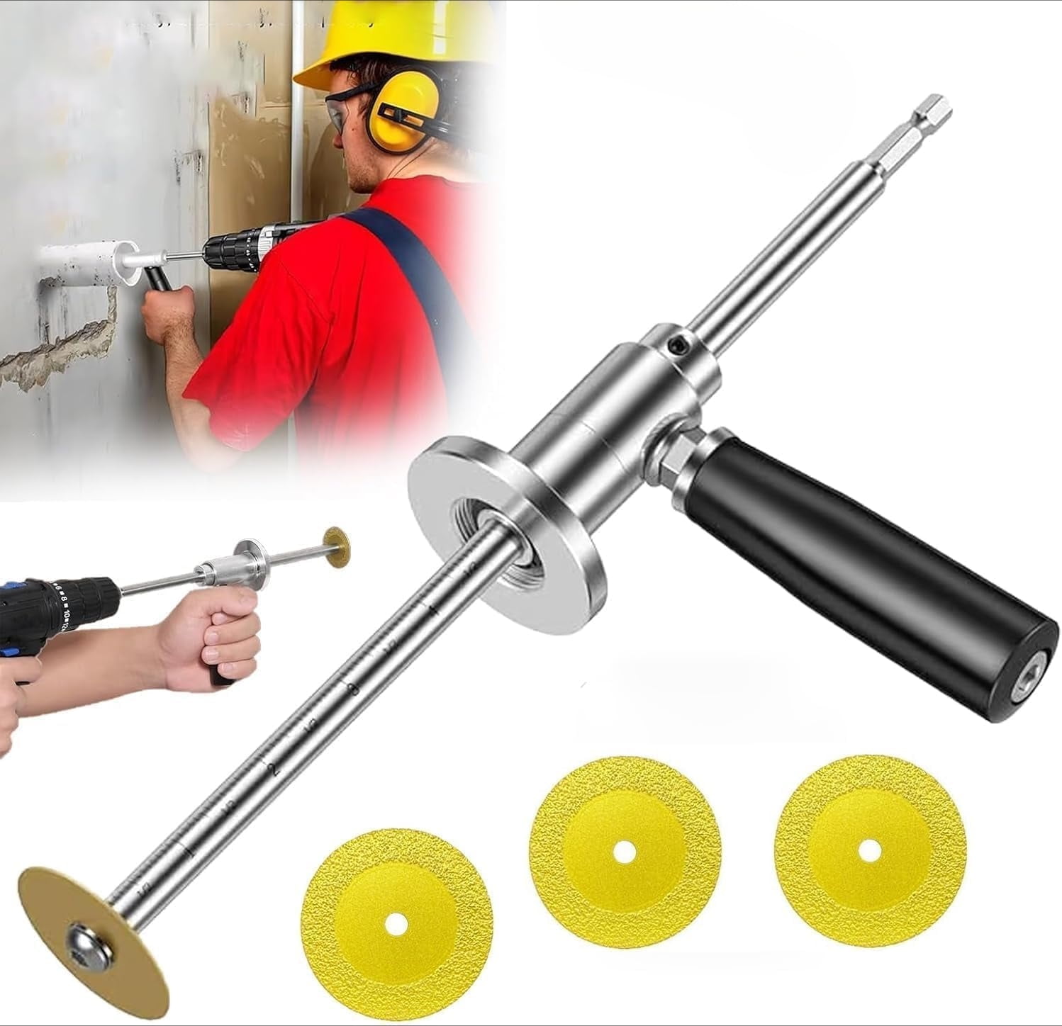 AGARES Inside Pipe Cutter for PVC Pipe with Diamond Grit Cutting Wheel ...