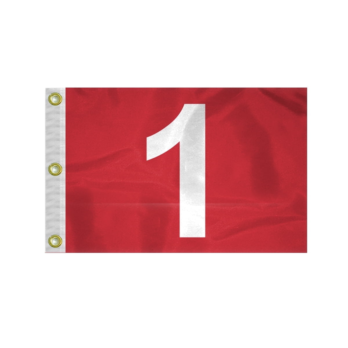 AGAS 14x20 inch Mini Golf Flags with Brass Grommets No 1, Red with ...