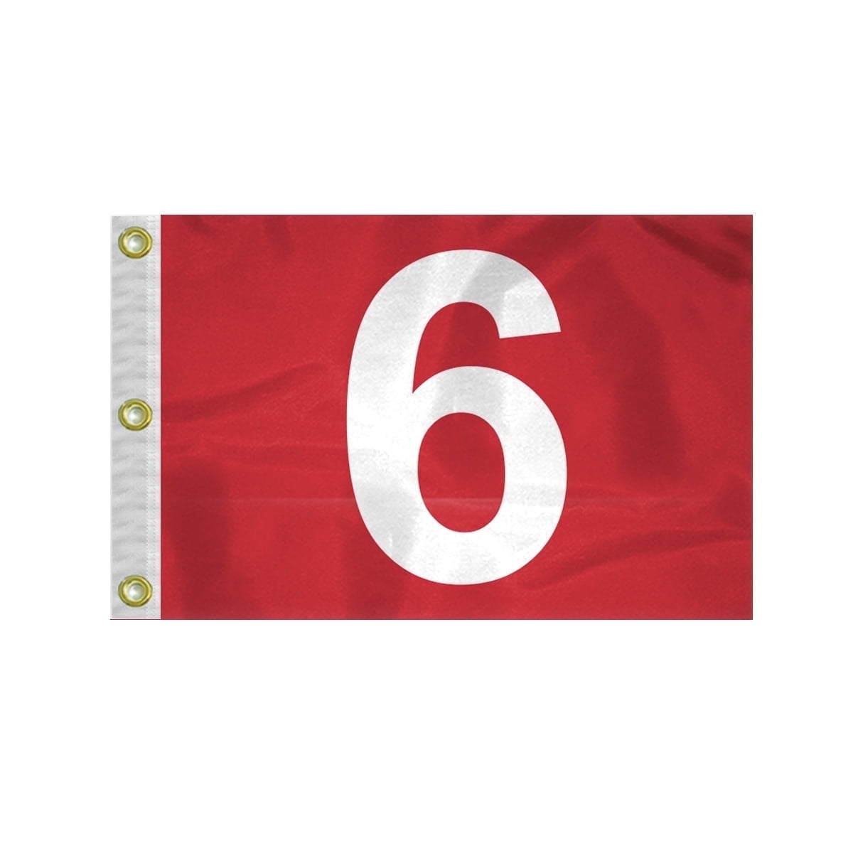 AGAS 14x20 inch Mini Golf Flags with Brass Grommets No 6, Red with ...
