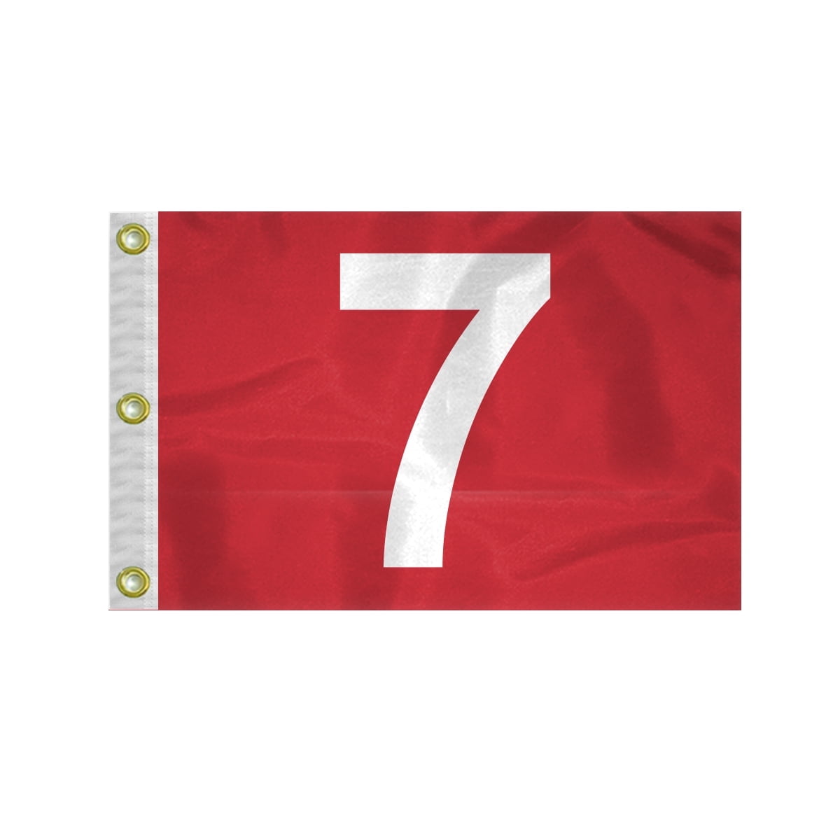AGAS 14x20 inch Mini Golf Flags with Brass Grommets No 7, Red with ...