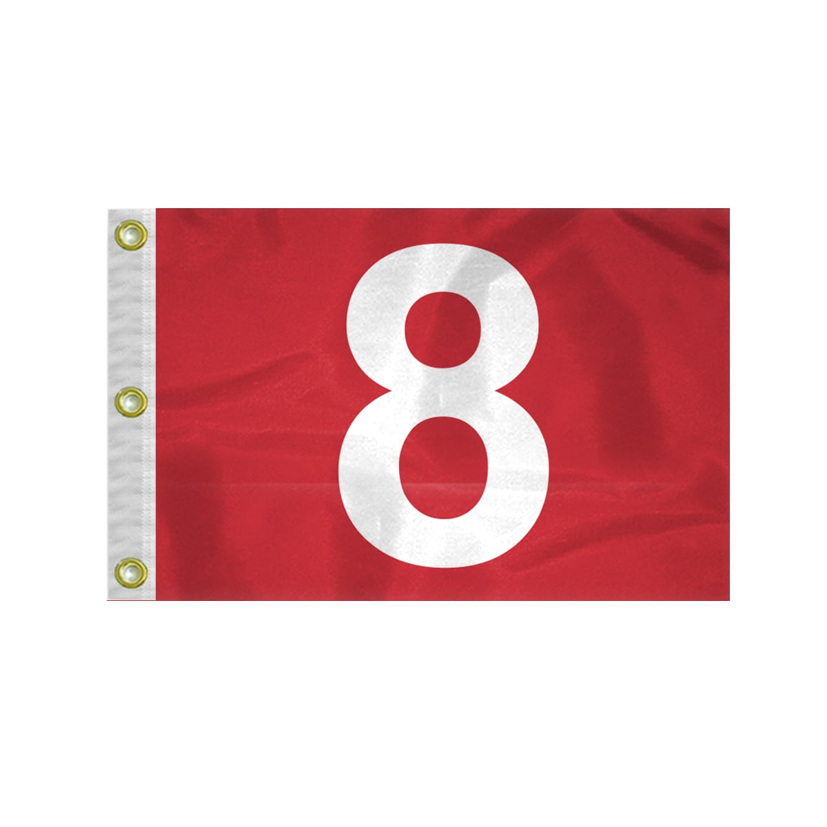 AGAS 14x20 inch Mini Golf Flags with Brass Grommets No 8, Red with ...