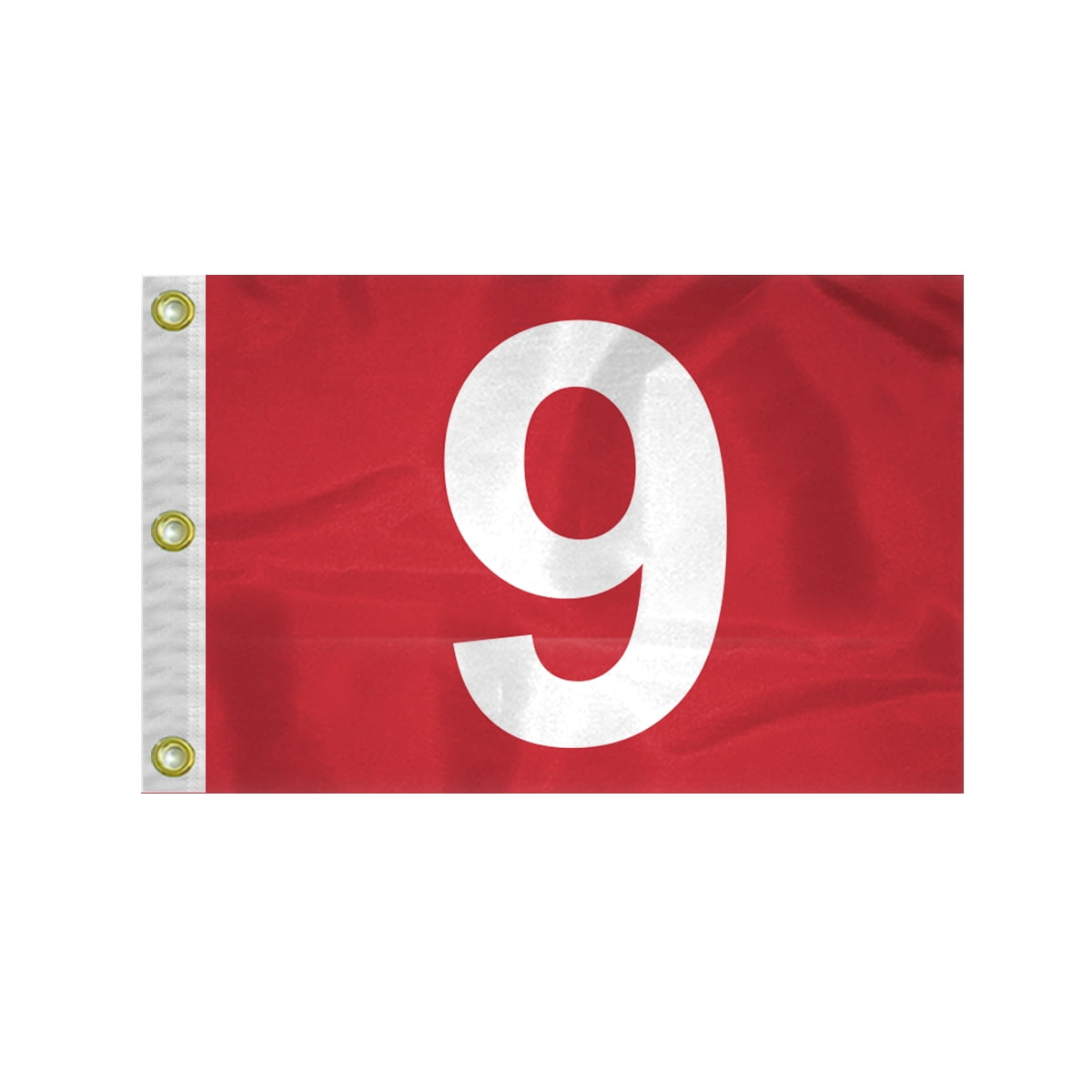 AGAS 14x20 inch Mini Golf Flags with Brass Grommets No 9, Red with ...