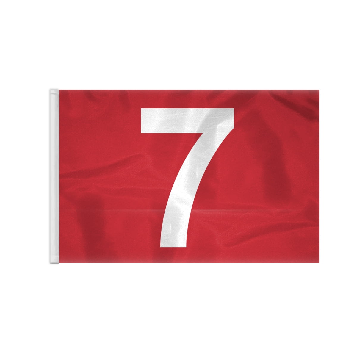 AGAS 14x20 inch Numbered Golf Flag with Tube Inserted No 7, Red with ...