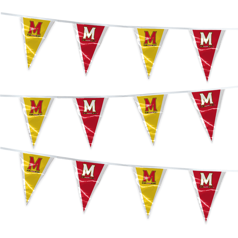 AGAS 15' Maryland UMD Terrapins Pennant Banner, Triangle Flag Bunting ...