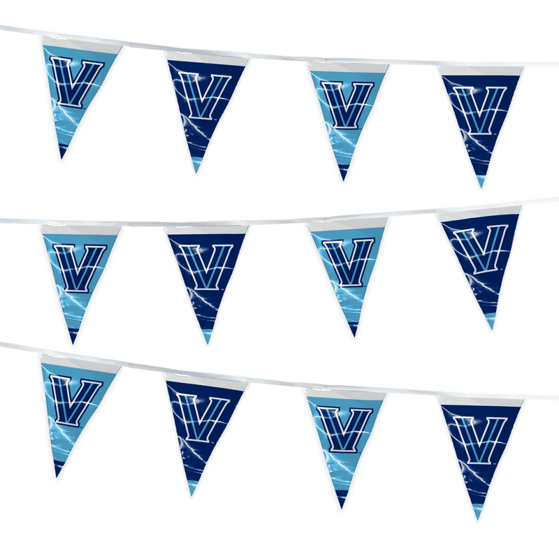 AGAS 15' Villanova Wildcats Pennant Banner, Triangle Flag Bunting, V ...