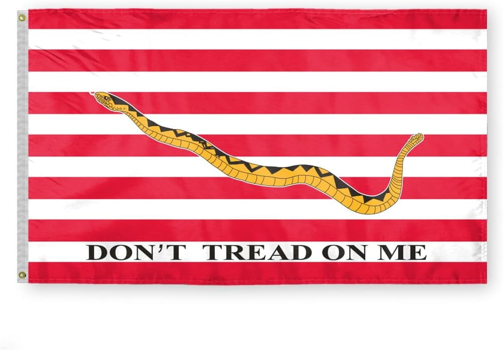 AGAS 1st Navy Jack Don't Tread On Me Printed Polyester Flag, 3 by 5 ...