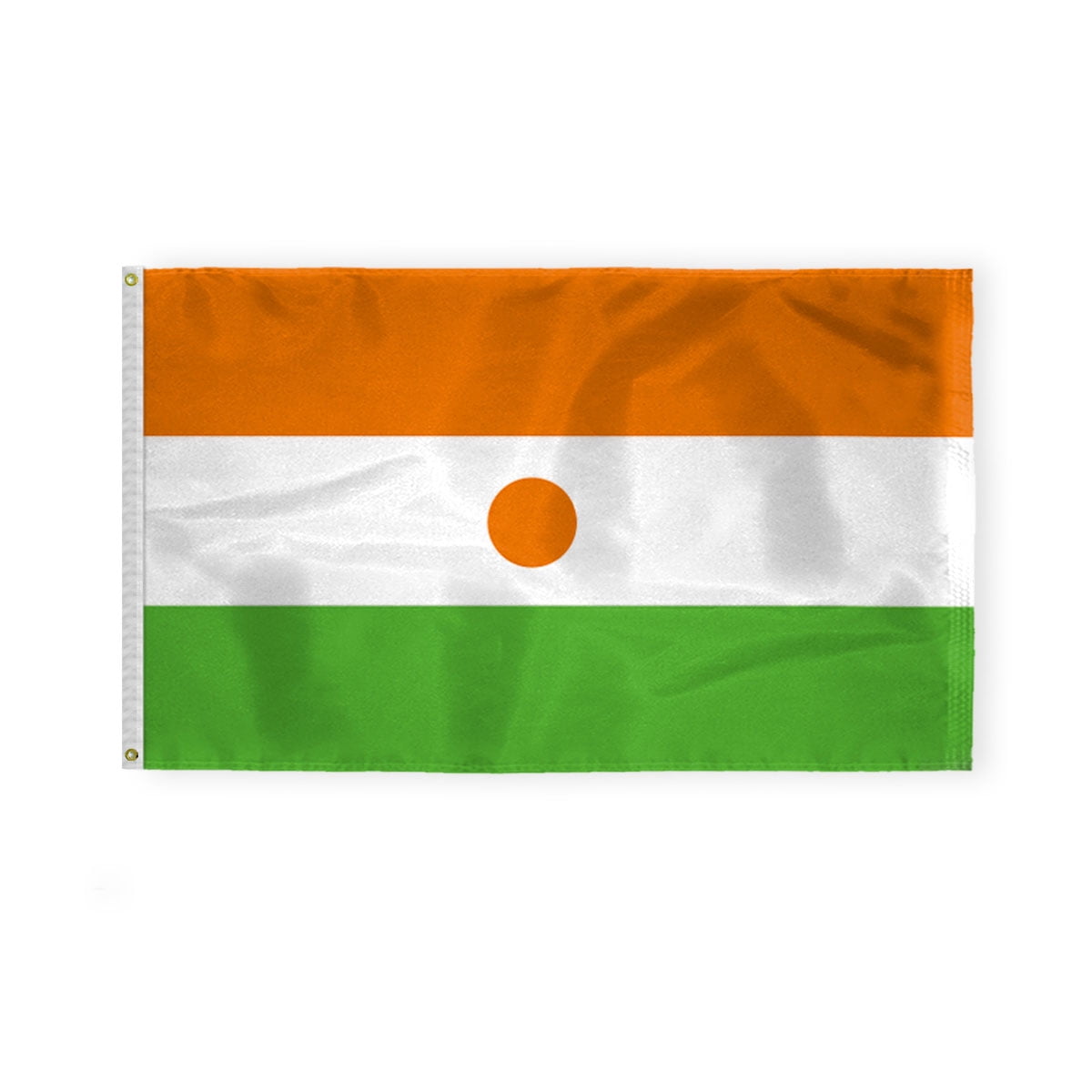 AGAS 3 x 5 Feet Niger Flag Heavyweight Nylon Brass Grommets Stitched Edges Fade Resistant ...