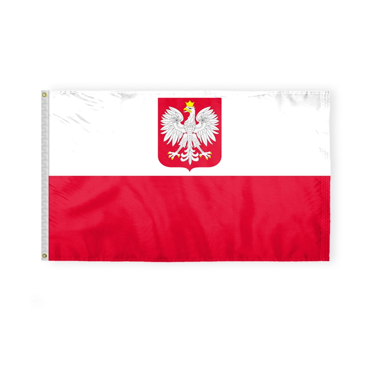 AGAS 3 x 5 Feet Poland State Ensign Flag Heavyweight Nylon Brass ...