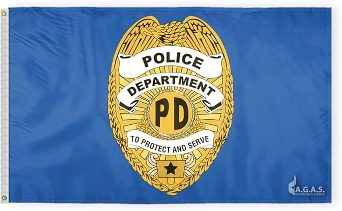 AGAS 3'x5' Ft Police Department Flag Civilian Service Flags-Printed on ...