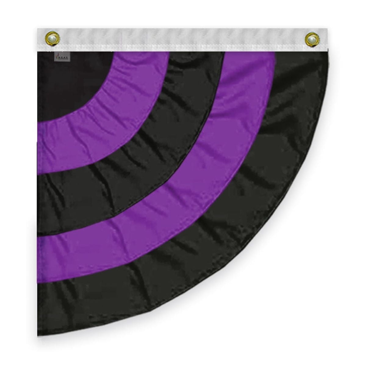 AGAS 3x3 Ft Pleated Mourning Half Fan Right Side Bunting, Black and ...