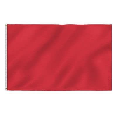 AGAS 5x8 Ft Blank Canvas Polyester Flag - Bright Red Color - Vivid ...