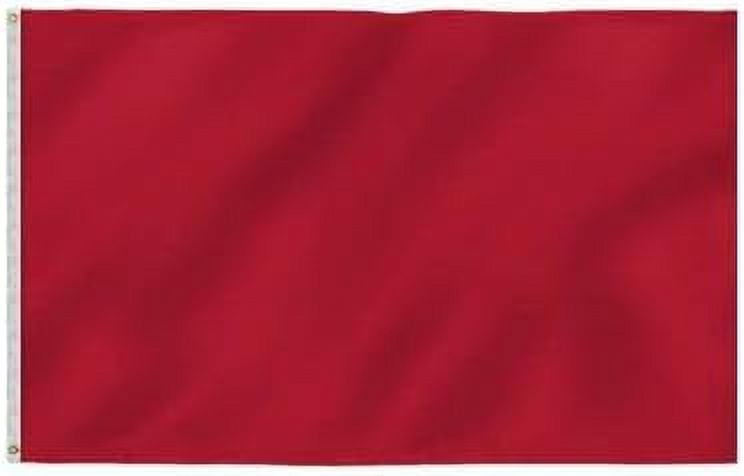 AGAS 5x8 Ft Blank Canvas Polyester Flag - Warm Red Color - Vivid Color ...