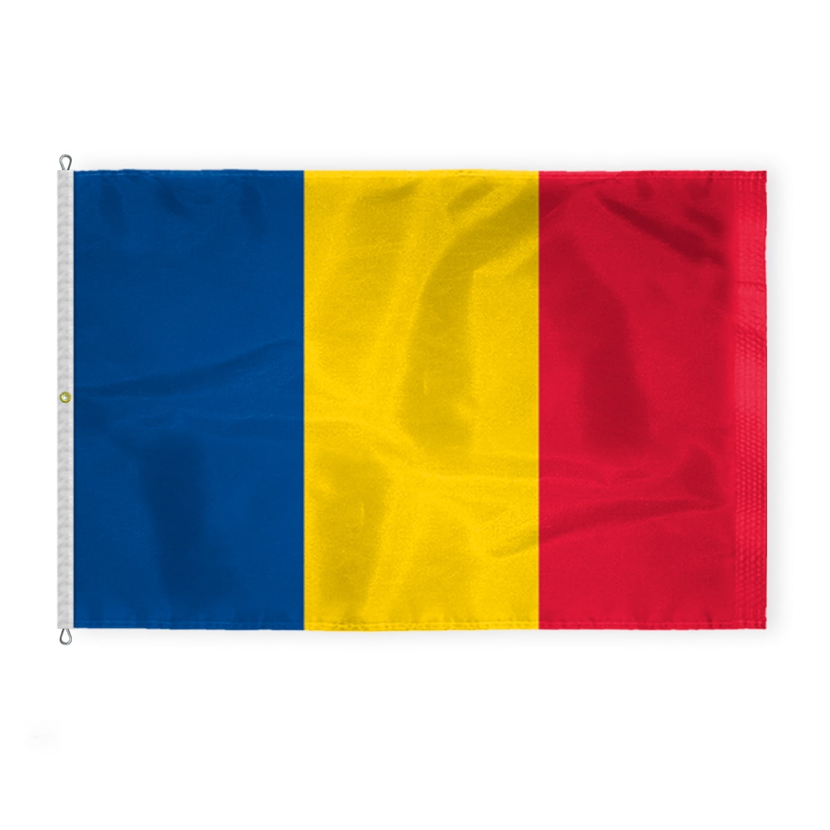 AGAS 8 x 12 Feet Romania Flag Heavyweight Nylon Brass Grommets Rope and ...