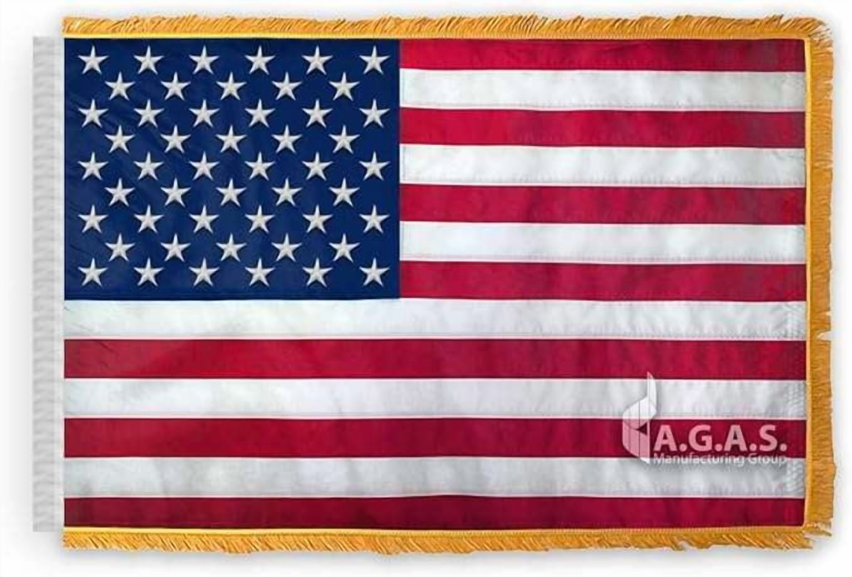 AGAS American Embroidered Ceremonial Flags With Gold Fringe - 5 x 8 ft ...