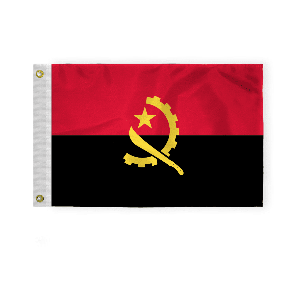 AGAS Angola 12x18 inch Mini Angola Flag 200D Nylon Fabric Double ...