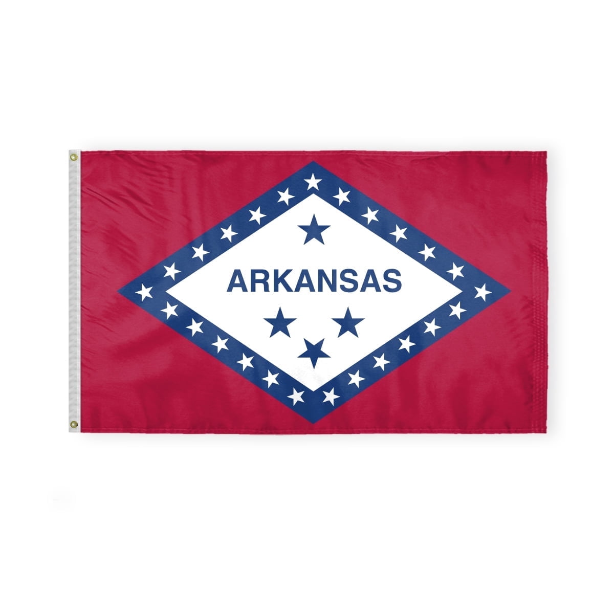 AGAS Arkansas State Flag 3x5 Ft - Double Sided Reverse Print On Back ...