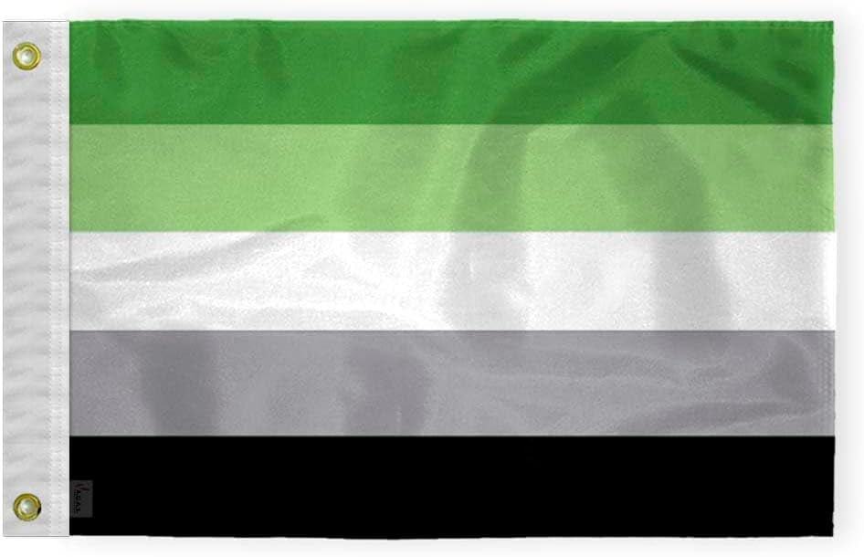 AGAS Aromantic Pride Boat Nautical Flag 12x18 Inch - Printed 200D Nylon ...