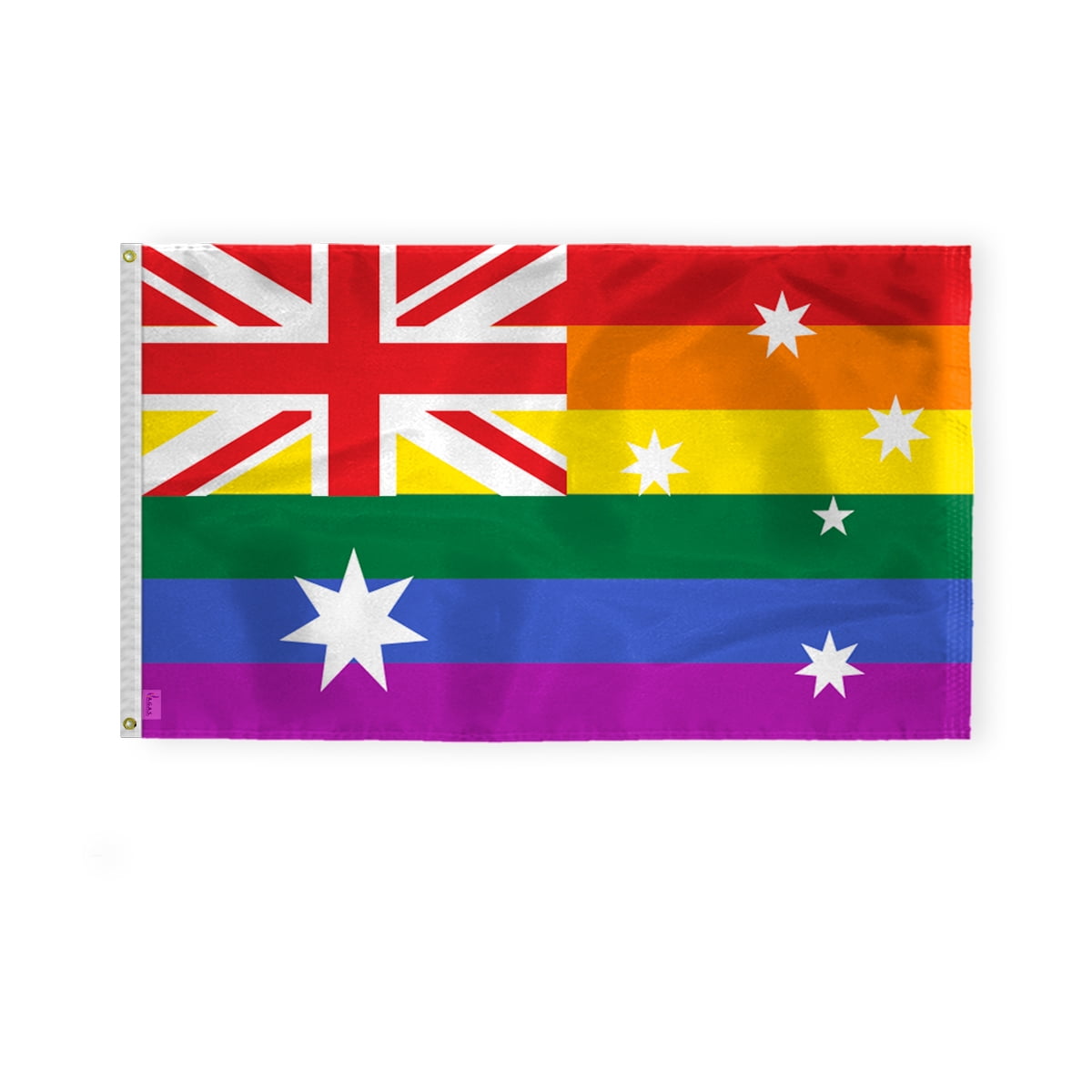 AGAS Australia Pride Flag 3x5 Ft - Printed 200D Nylon - Brass Grommets ...