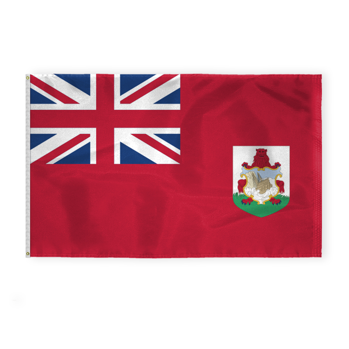 AGAS Bermuda Flag 5x8 ft - 200D Nylon - Stitched Edges - Canvas Header ...
