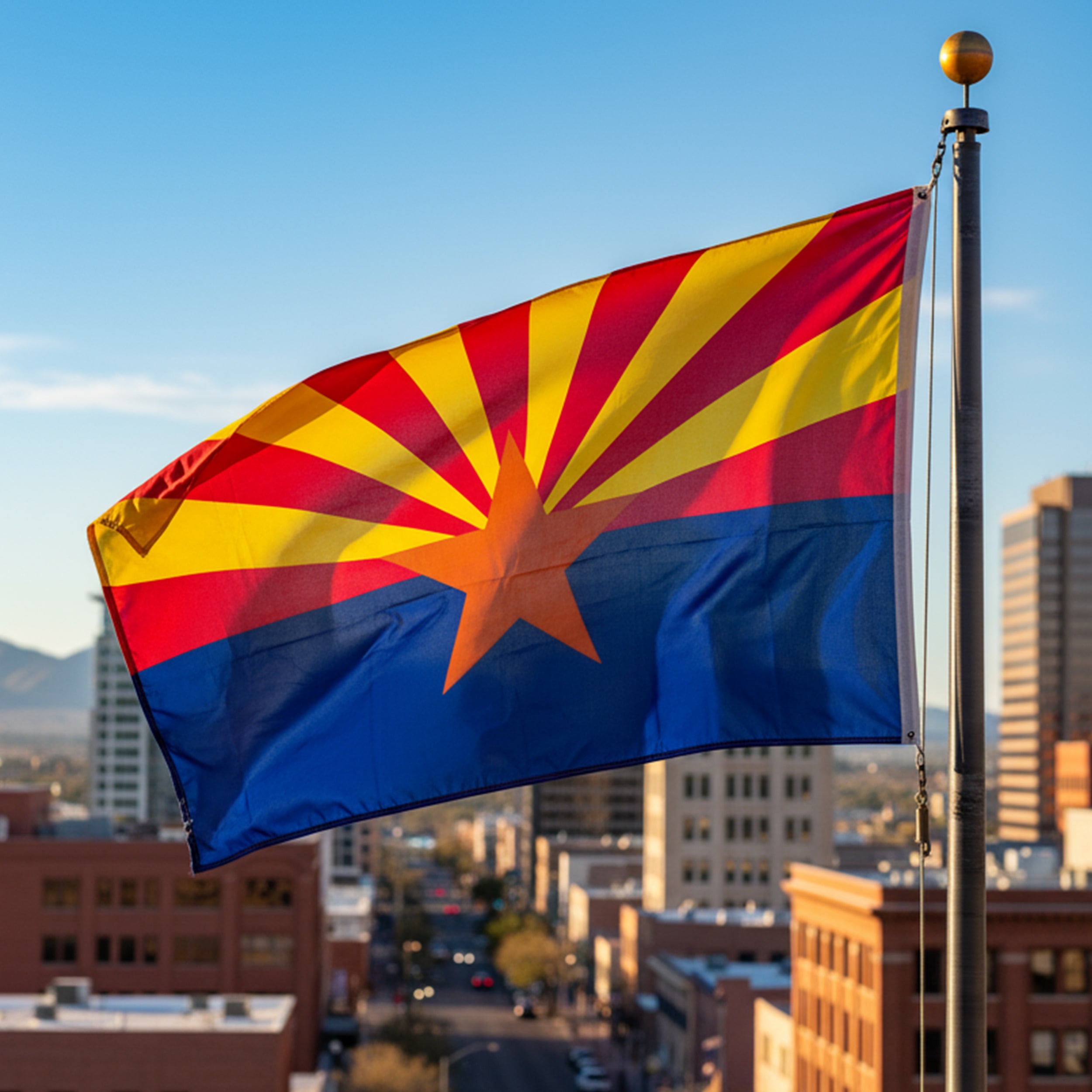 AGAS Arizona State Flag 6x10 ft – 200D Nylon with Brass Grommets Indoor ...