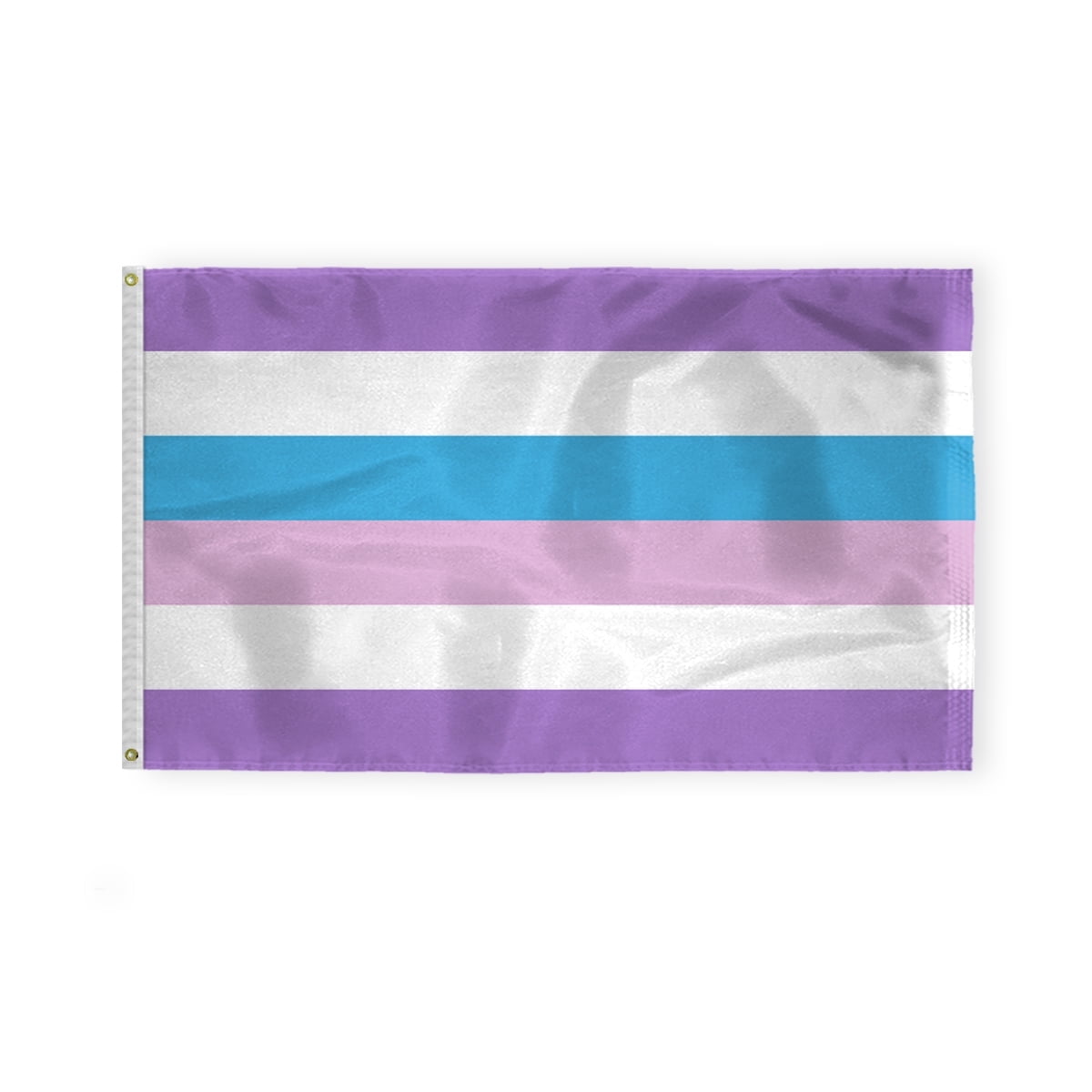 Agas Bigender Pride Flag 3x5 Ft Double Sided Printed 200d Nylon