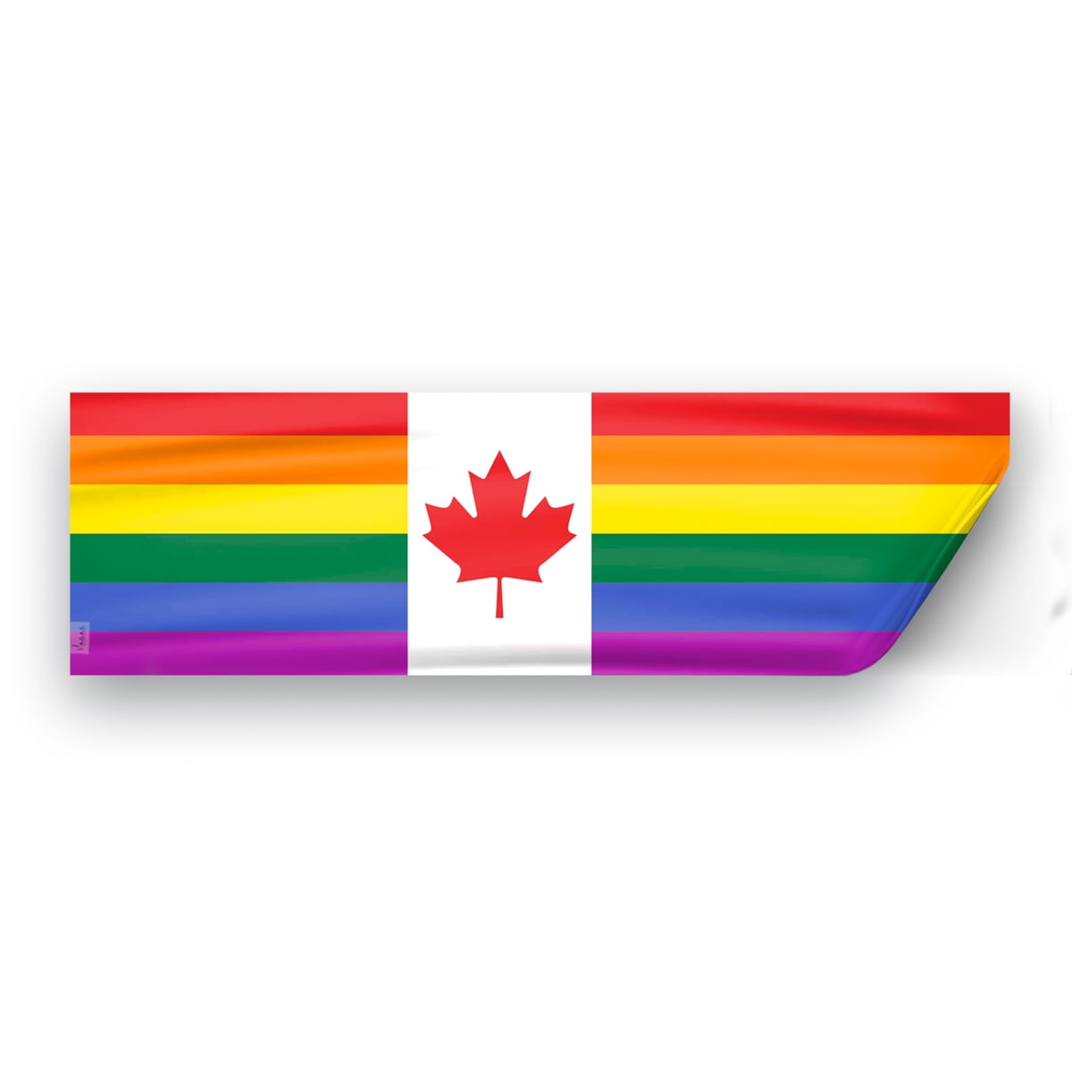 AGAS Canada Pride Flag 3x10 inch Static Window Cling -Vinyl Material ...