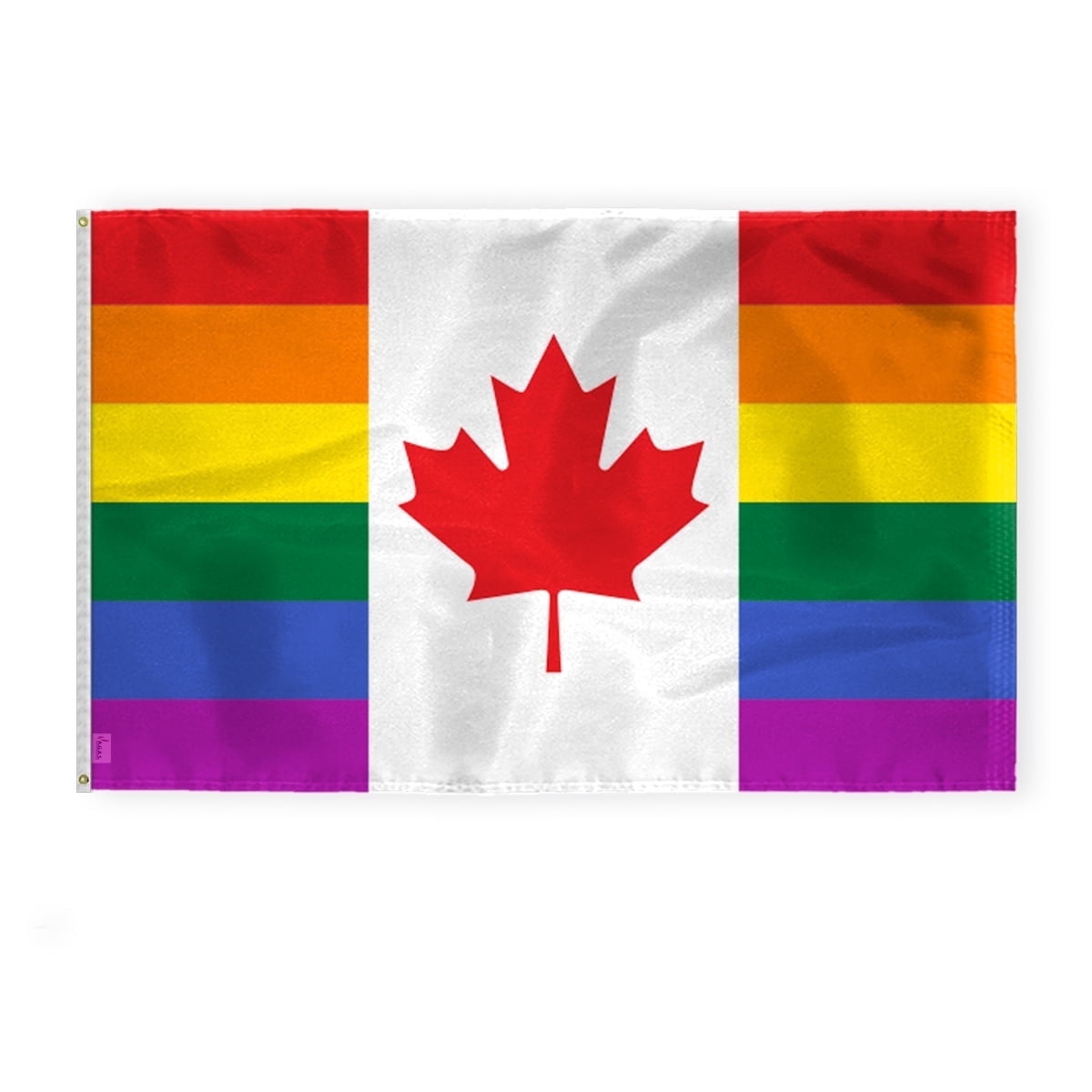 AGAS Canada Pride Flag 4x6 Ft - Printed 200D Nylon - Brass Grommets ...