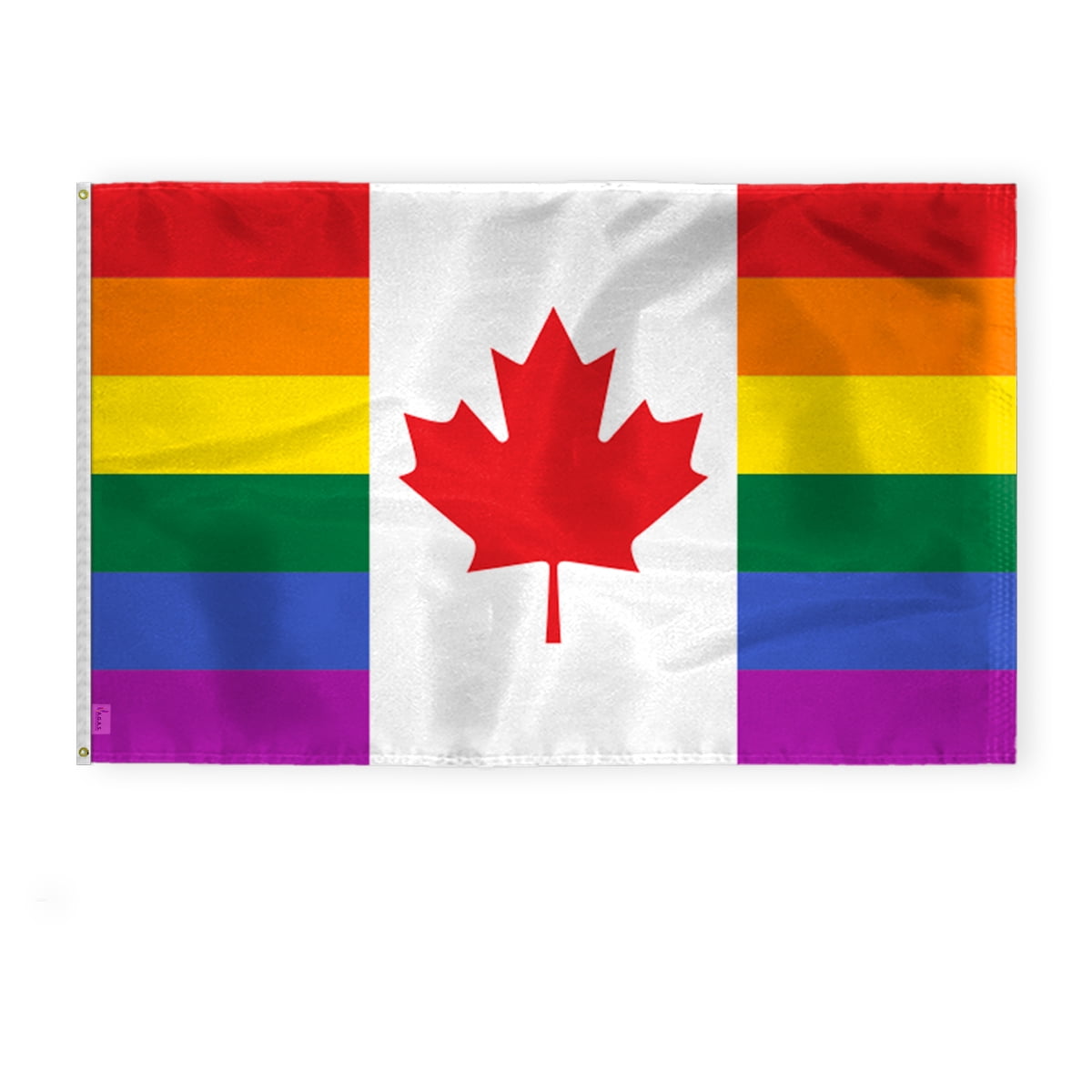 AGAS Canada Pride Flag 5x8 Ft - Printed 200D Nylon - Brass Grommets ...