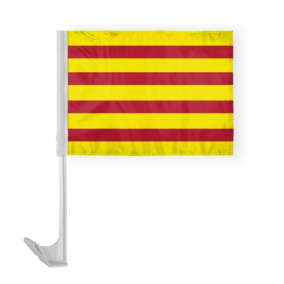 AGAS Catalonia Car Flag 12x16 inch Polyester Fabric Double Stitched 17 ...